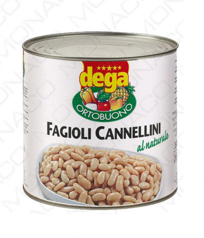 Fazole bílé Cannellini natural, jemné 2,5 kg/plechovka | Monaco Int. s.r.o.