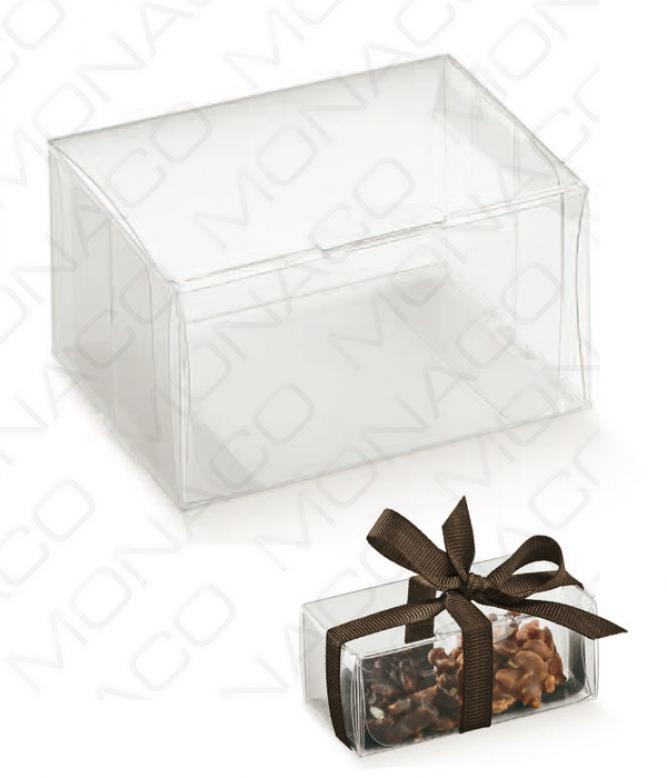 Krabička na pralinky plast 80x60, v.40 mm (průhledná) 10 ks/bal ...